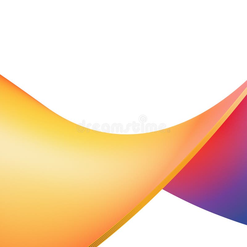 Colorful Wave Ribbon Isolated on White Background Stock Illustration ...