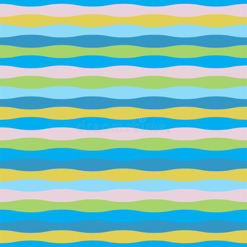Colorful Wave Seamless Pattern for Summer Theme Stock Vector ...