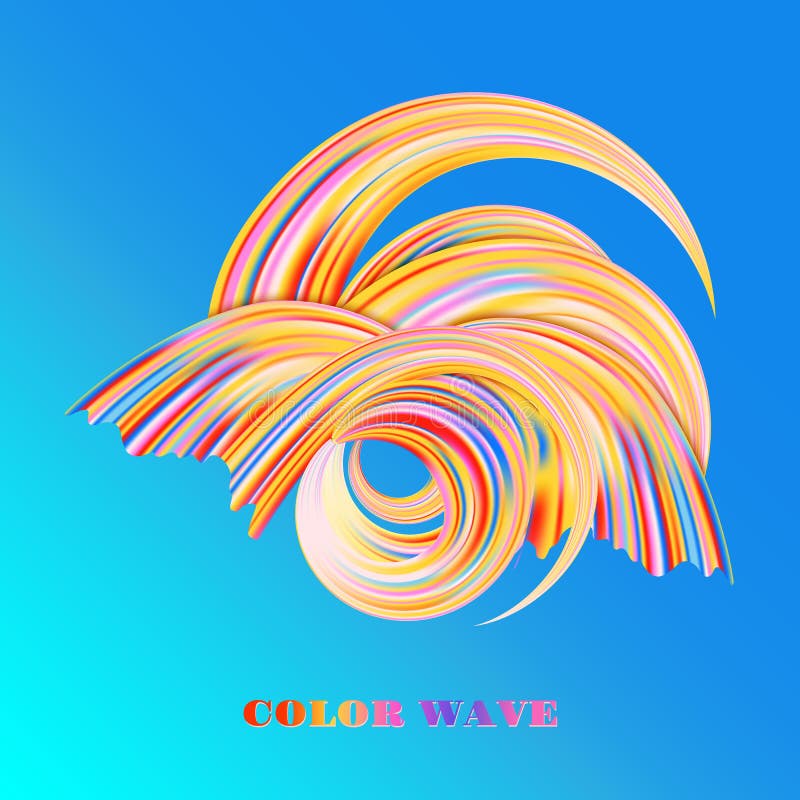 Colorful wave shape stock illustration. Illustration of light - 87588296