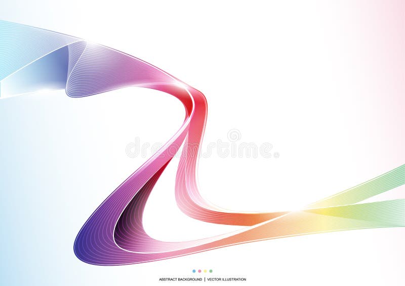 Colorful Wave Stripe Ribbon Abstract Background, Rainbow Concept, Transparent Vector ...