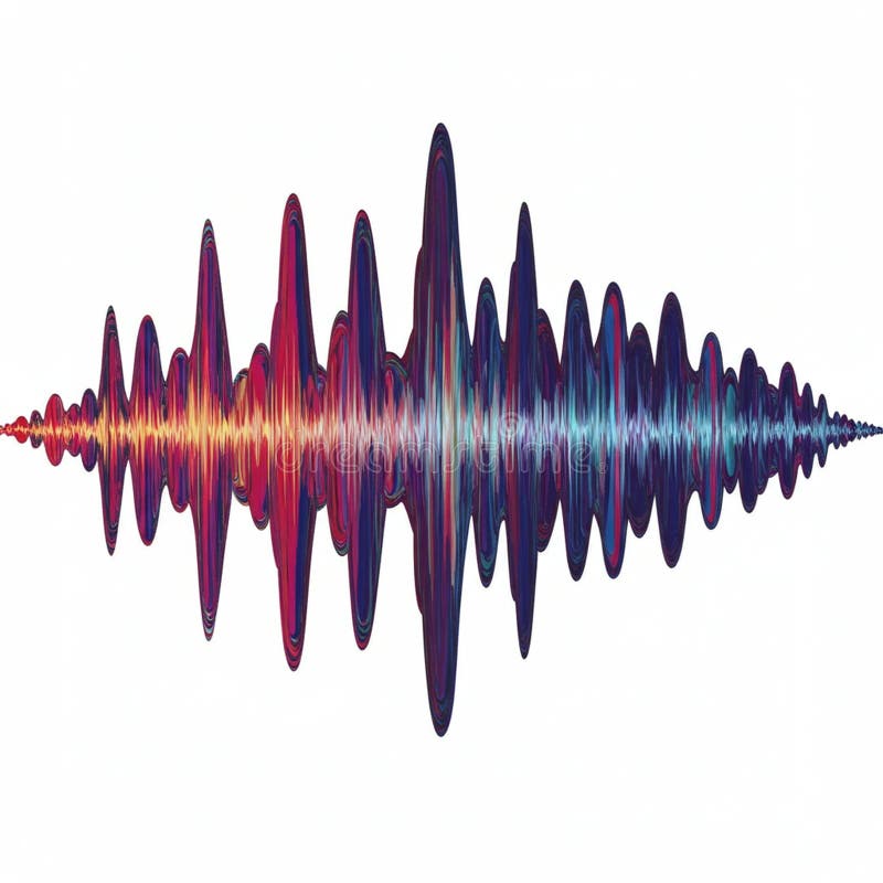 Colorful Waveform Visualization with Gradient Hues Transitioning from ...