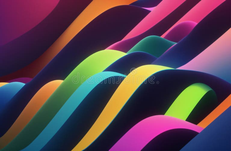 Colorful Waveforms: an Abstract Exploration Stock Illustration ...