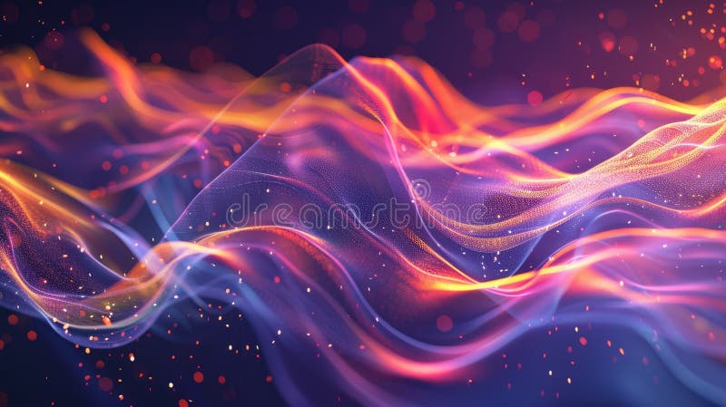 Vibrant and Abstract Digital Art Showcasing Colorful Waveforms in a ...