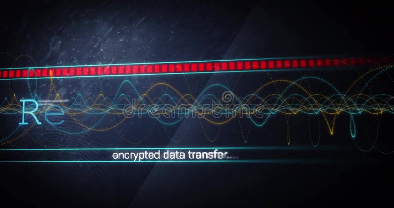 Colorful Waveforms and Text Animating Encrypted Data Transfer Stock Footage - Video of text ...