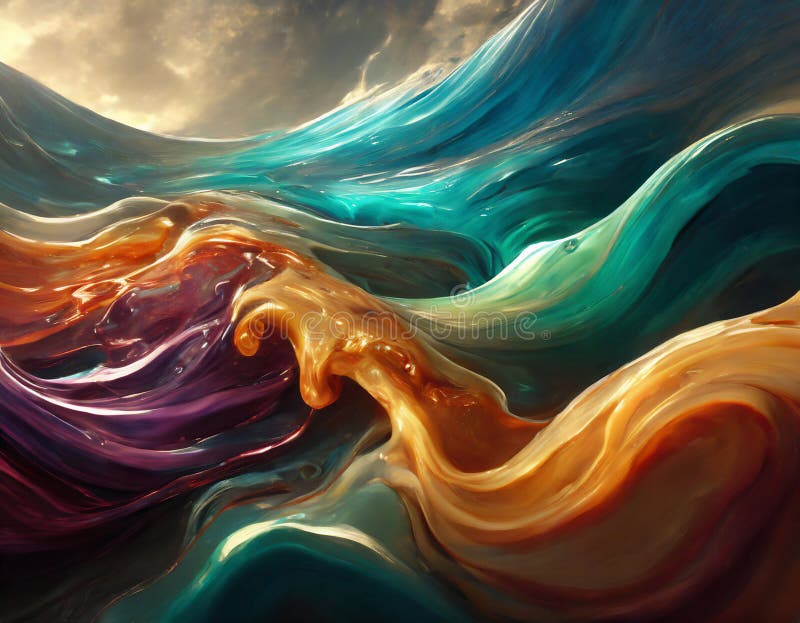 Colorful waves stock illustration. Illustration of wave - 347134188