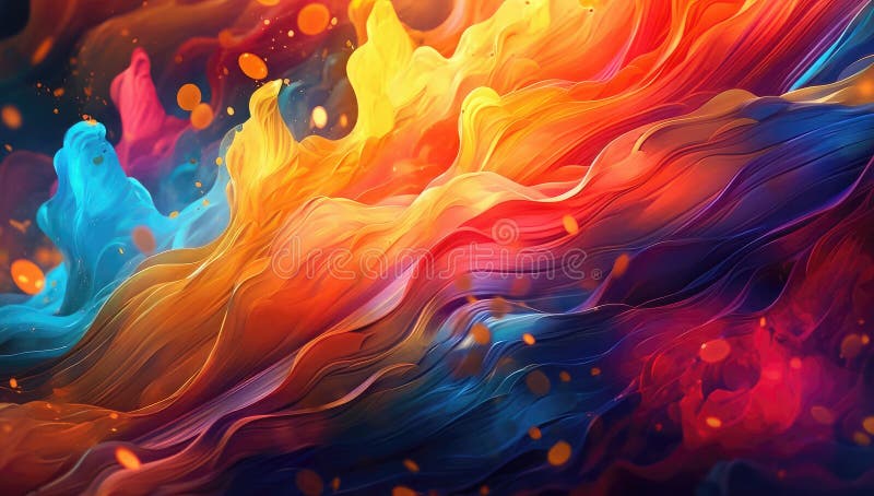 Colorful Waves Background stock illustration. Illustration of vibrant ...