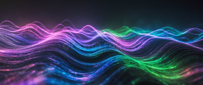Colorful Waves of Light Create an Abstract and Energetic Visual Display ...