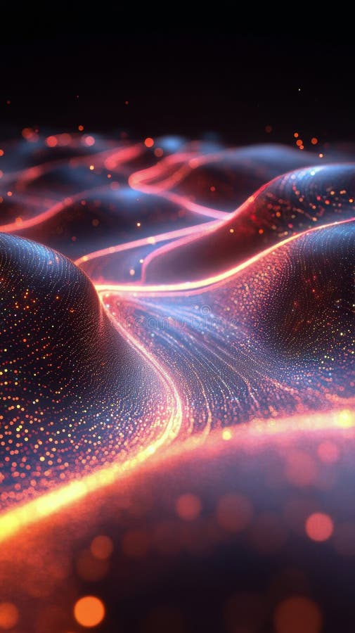 Colorful Waves of Light and Energy Create a Mesmerizing Abstract ...