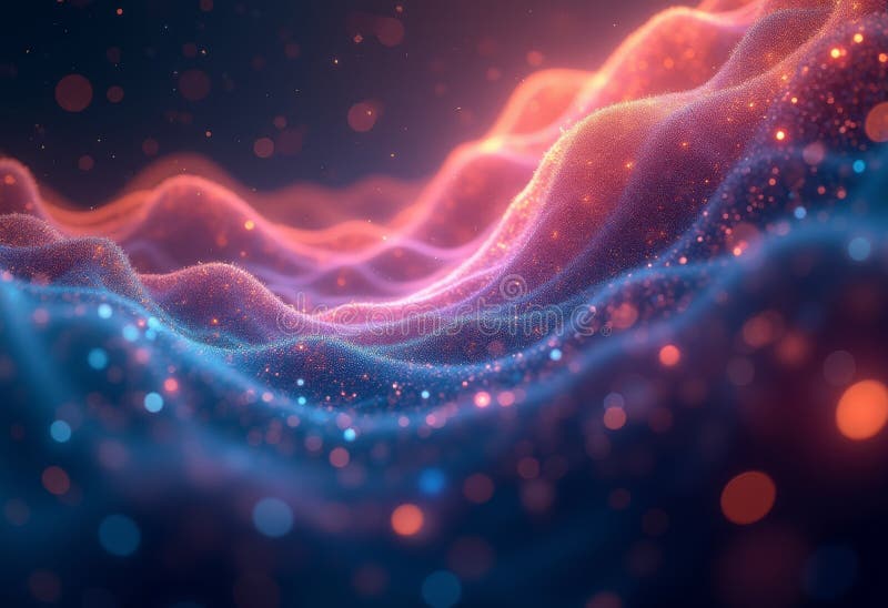 Colorful Digital Particles Create Immersive Visual Experience Stock Photos - Free & Royalty-Free ...