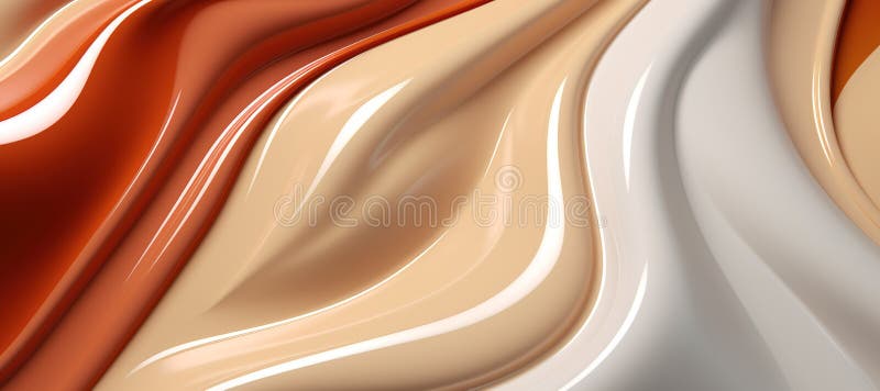 Colorful Waves of Melted and Thick Liquid Background Stock Illustration ...