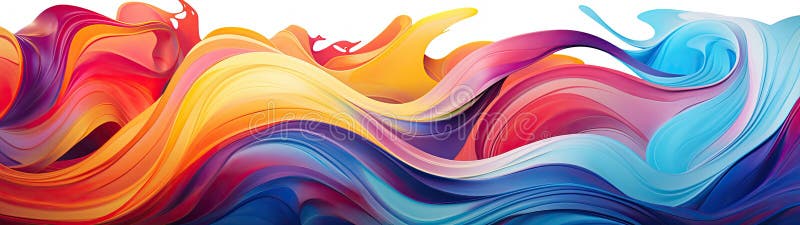 A colorful waves of paint stock illustration. Illustration of texture ...