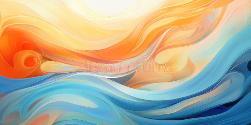 A colorful waves of paint stock illustration. Illustration of fluid ...