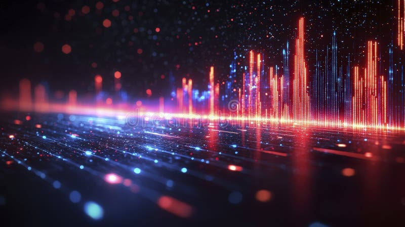 Colorful Waves Reflecting Digital Sound Data Stock Illustration ...