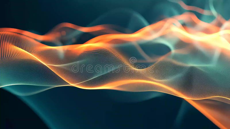 Colorful Waves in Shades of Orange and Blue Create a Mesmerizing Effect ...