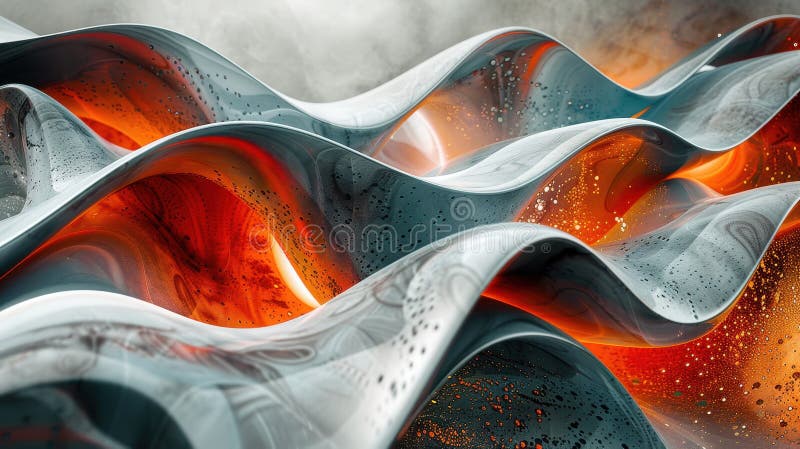 Abstract Waves Flowing with Vibrant Colors Capture the Essence of ...