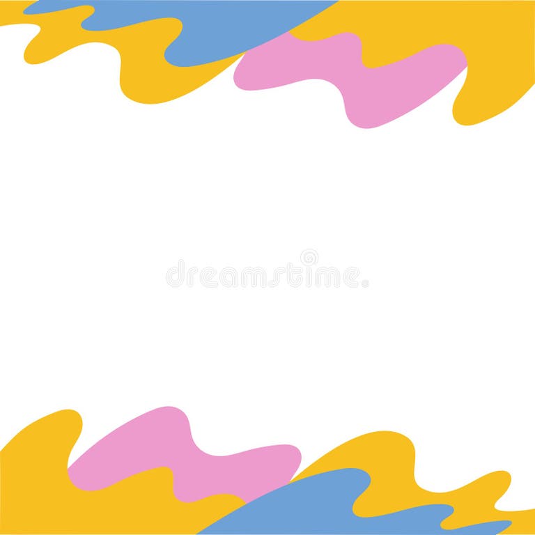 Colorful Wavy Background Corner Template Vector Design Stock Vector ...