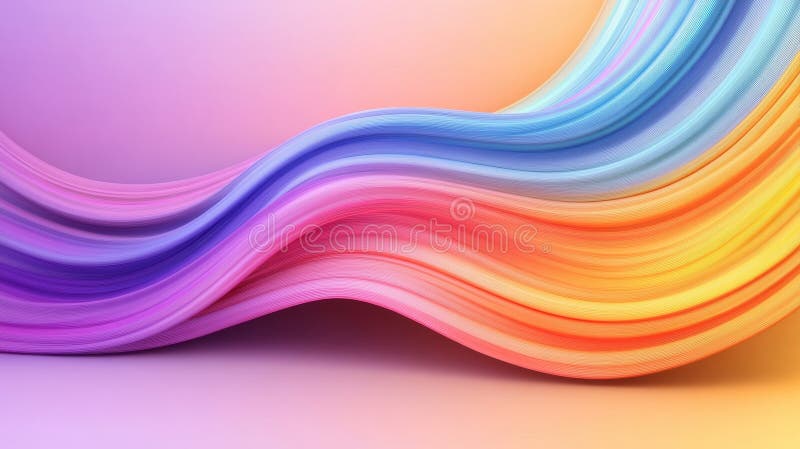 A Colorful Wavy Background with a Rainbow Colored Wave, AI Stock Photo ...