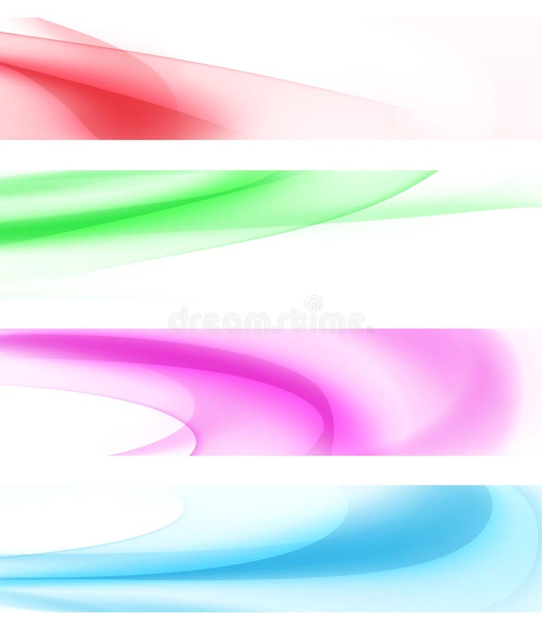 Colorful wavy banners stock illustration. Illustration of design - 50778544