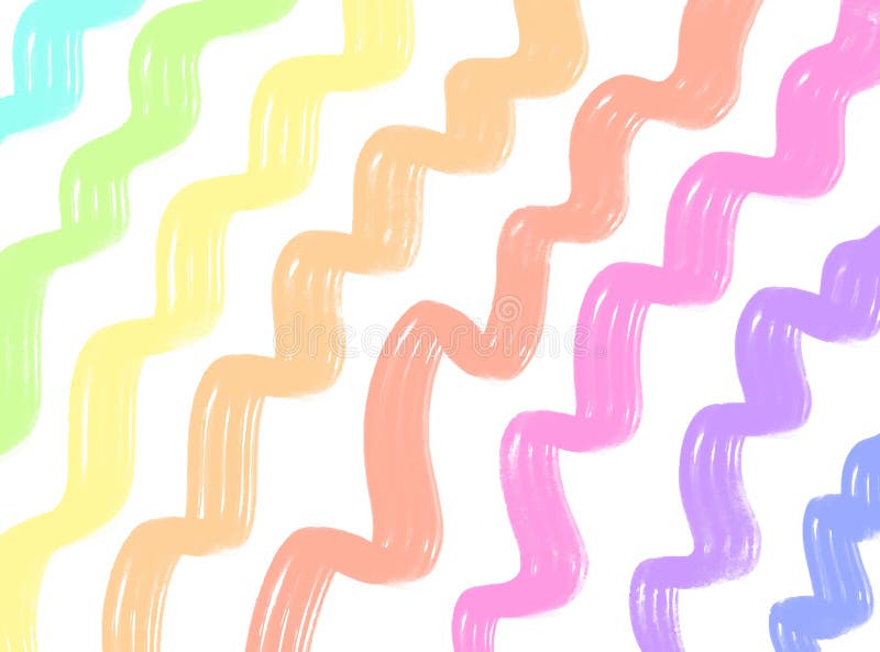 Colorful Wavy Brush Stroke Pattern Design Stock Illustration ...