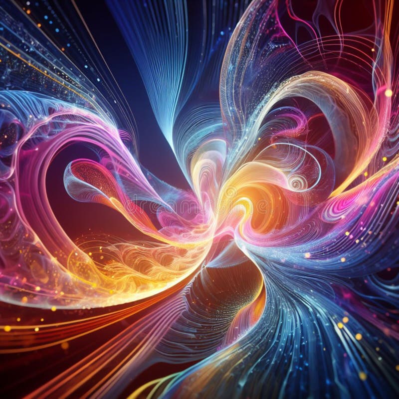 Colorful and Wavy Flow Design. Created Using an AI Model Stock ...