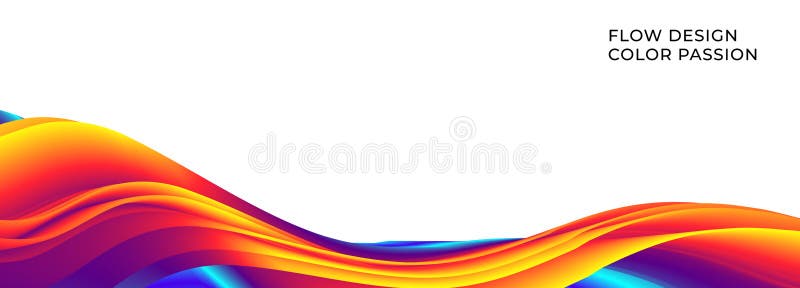 Colorful Wavy Flows of a Fluid Lines and Liquid Shapes Stock Vector ...