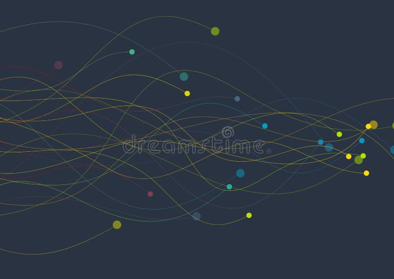 Colorful Wavy Lines Circuit Board Design Stock Vector - Illustration of ...