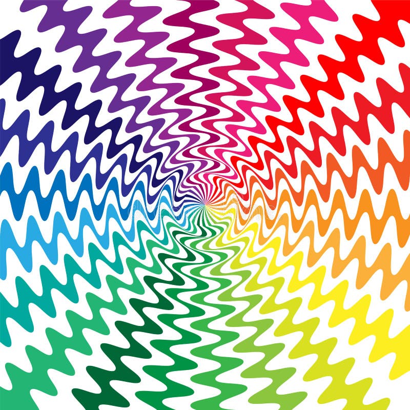 Colorful Wavy Lines Expanded from the Center. the Visual Illusion of ...
