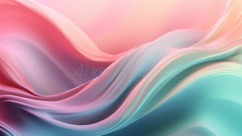 Colorful Wavy Liquid Flow, Pink and Green Smooth Fold Silky Fluid ...