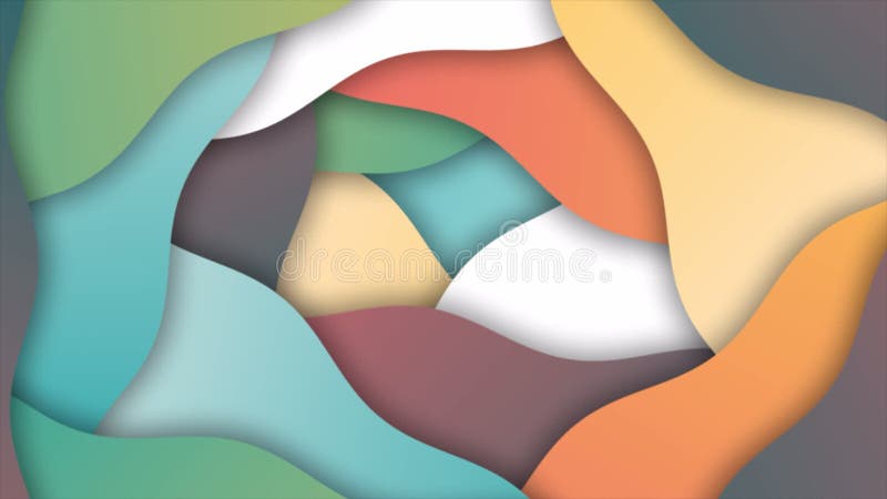 Colorful Wavy Pattern 3d Depth Shape Layer Paper Cut Background Stock ...