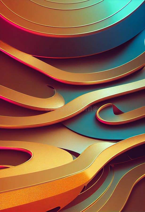 Colorful Wavy Shapes Abstract Background. Stock Illustration ... Colorful Wavy Shapes Abstract Background. Stock Illustration ...