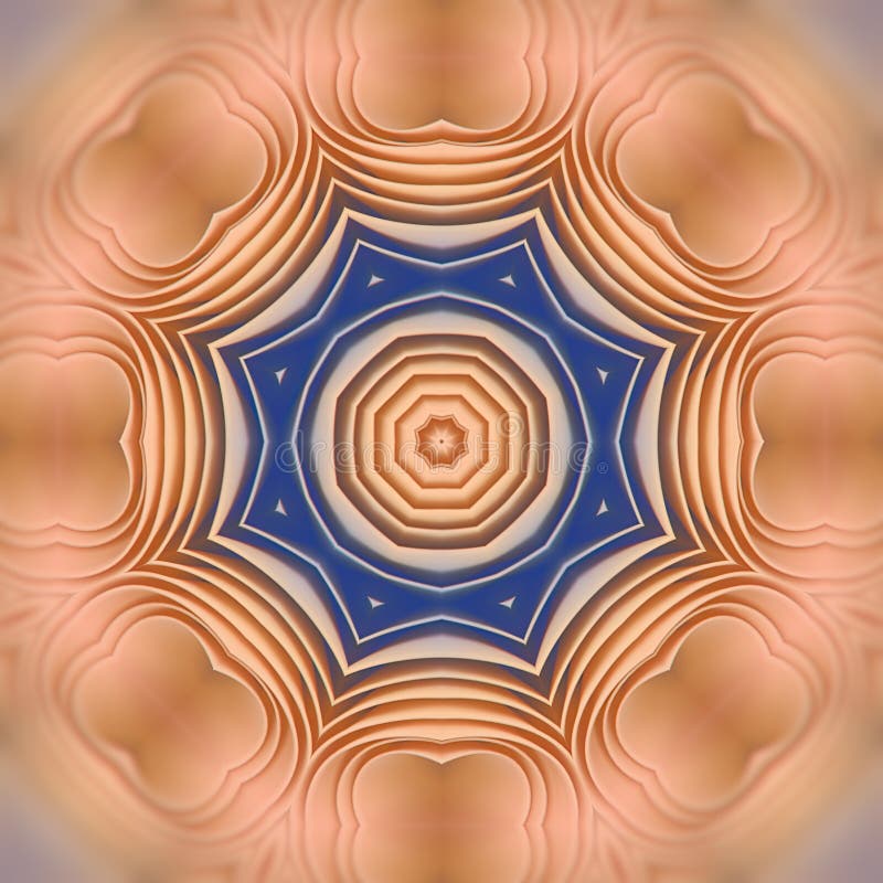 Colorful Wavy Star Pattern. Abstract Digital Illustration Stock ...