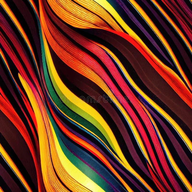 Colorful Wavy Stripes Background Pattern for Web and Print. Stock ...