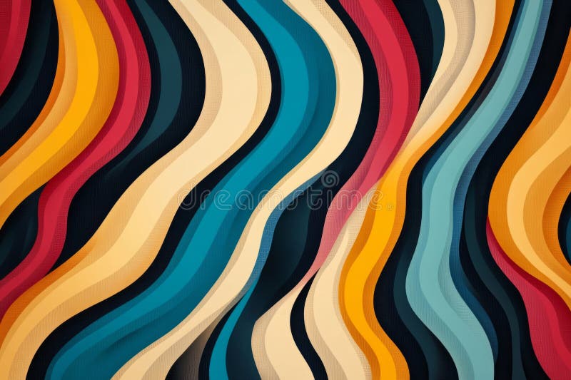 Colorful Wavy Stripes are Creating a Modern and Abstract Background ...