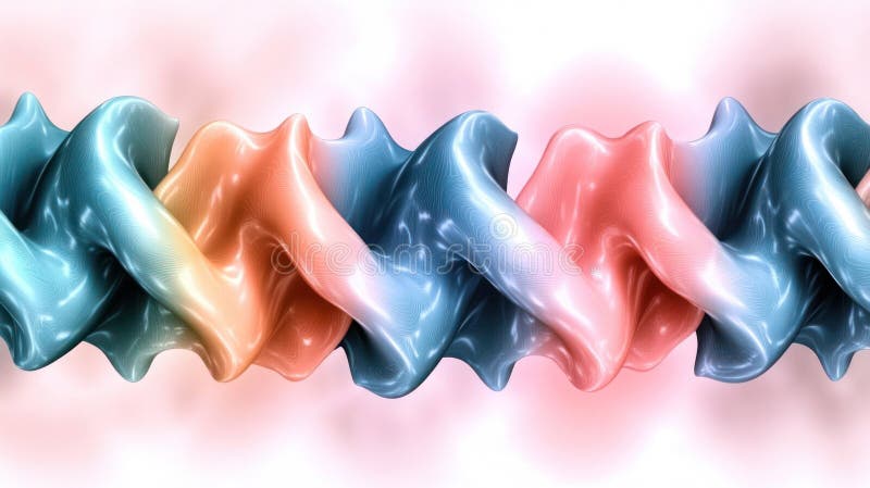 A Colorful, Wavy Structure Resembling a Molecular or Abstract Design ...