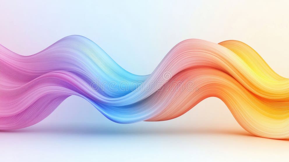 A Colorful Wavy Wave Pattern on a White Background, AI Stock Photo ...