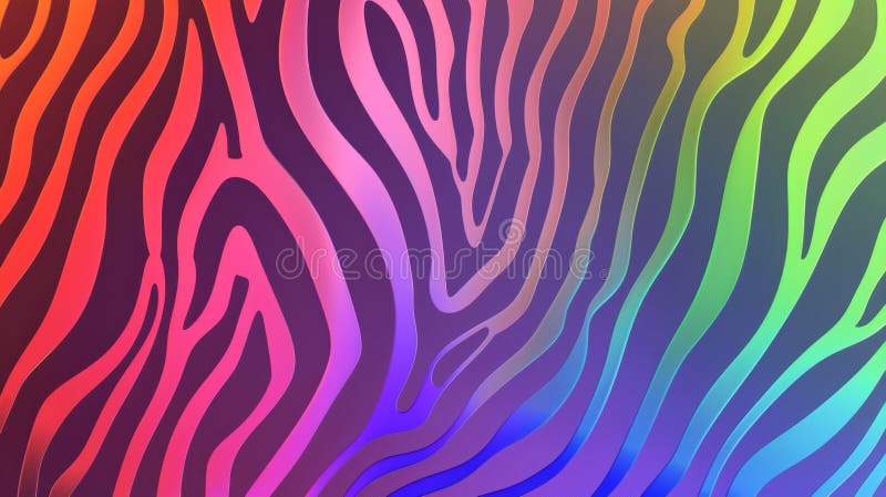 Colorful Wavy Zebra Pattern Background Stock Photo - Image of creative ...