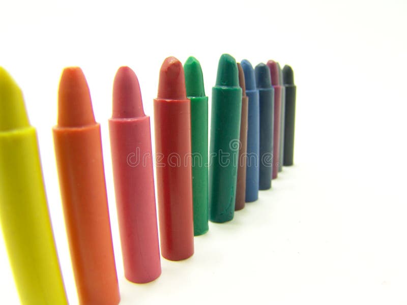 Colorful wax crayons stock photo. Image of graphic, communication - 5800560