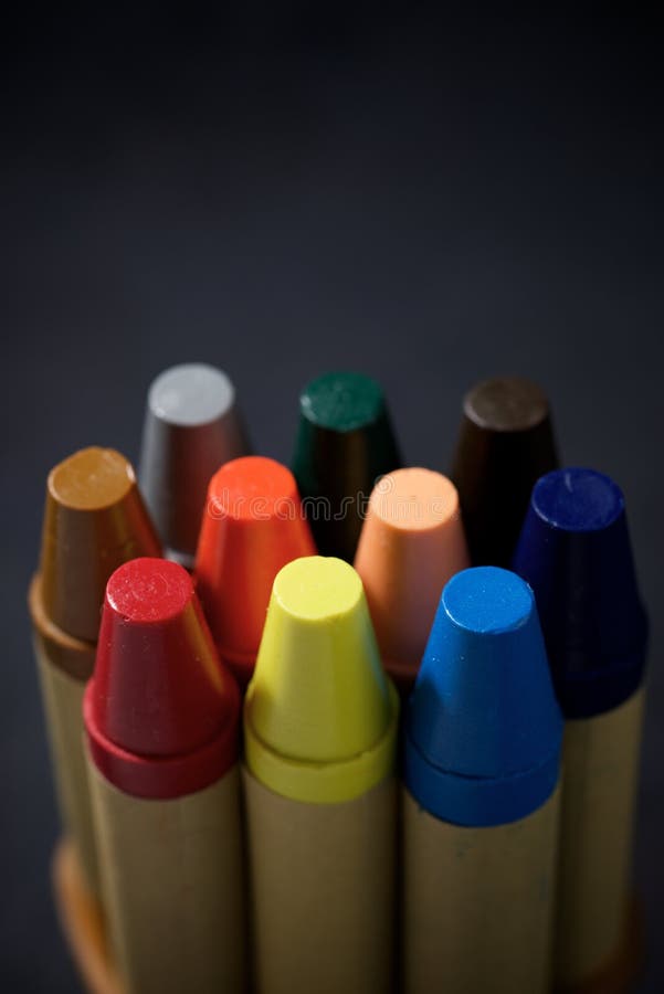 Colorful wax crayons stock photo. Image of collection - 161469226