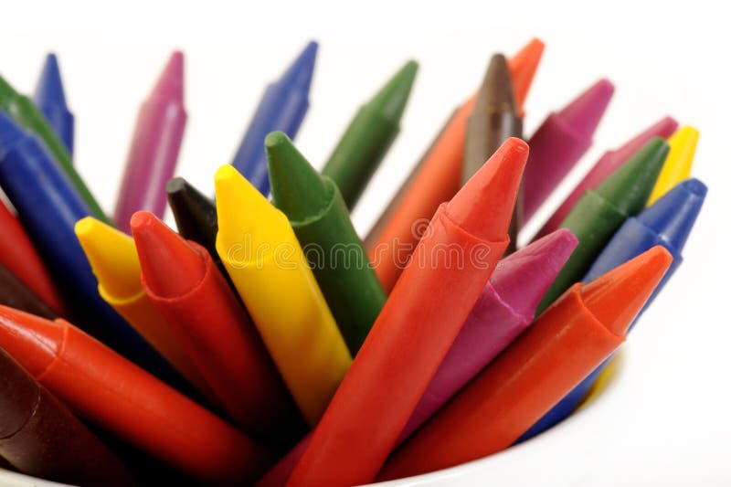 Colorful wax pencils stock image. Image of bright, crayon - 56216891