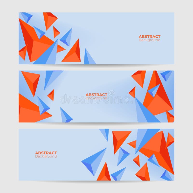 Colorful Web Banner with Push Button. Collection of Horizontal ...