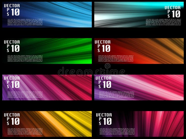 Colorful Web Banners stock vector. Illustration of glow - 19515696