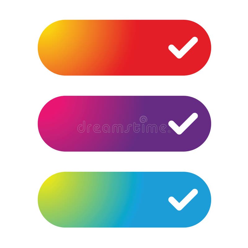 Gradient Empty Button. Colored Vector Rectangle Web Elements Set. Long ... Gradient Empty Button. Colored Vector Rectangle Web Elements Set. Long ...