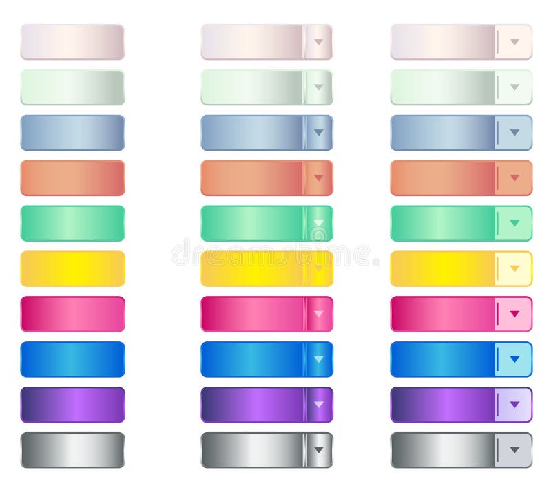 Colorful web buttons stock vector. Illustration of internet - 11983570