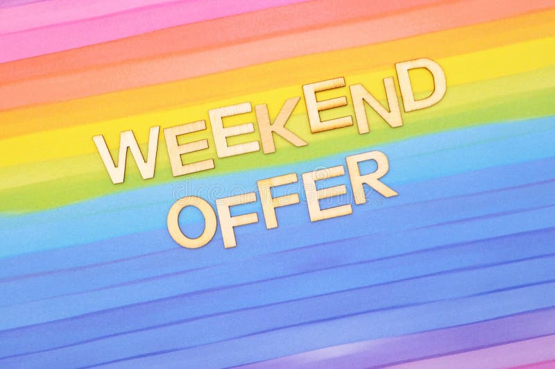 Colorful Weekend Offer Background Stock Illustration - Illustration of ...