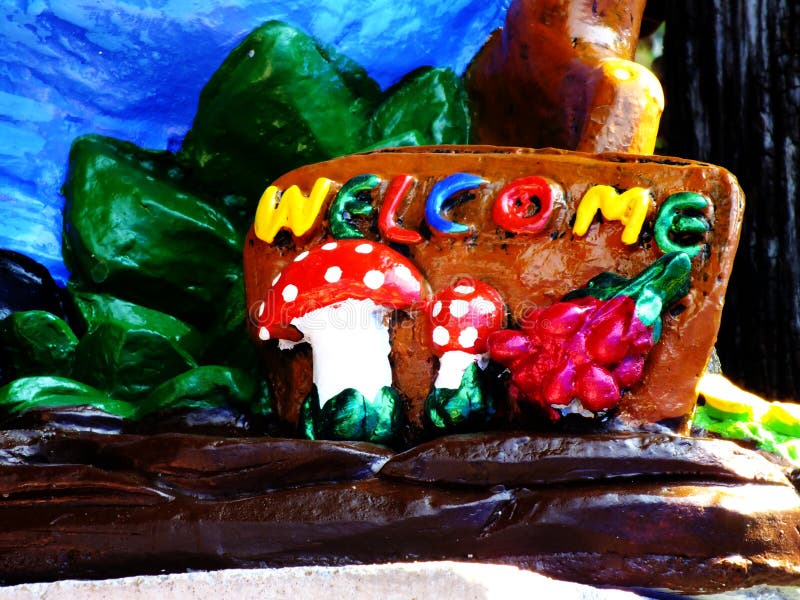 Colorful of Welcome Sign at the Shop Decoration Stock Image - Image of ...