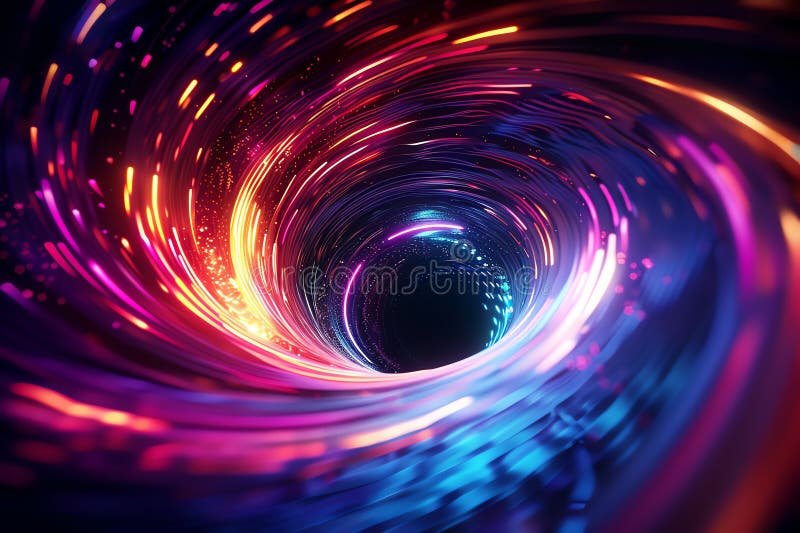 Colorful Whirlwind, AI Generated Stock Illustration - Illustration of ...
