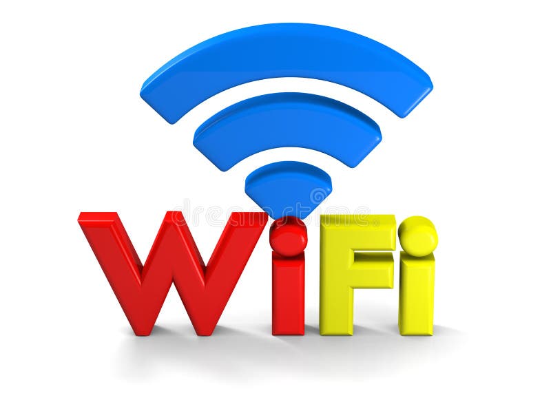 Colorful WiFi symbol stock illustration. Illustration of internet ...