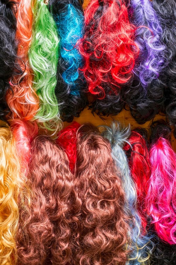 Colorful Wigs at the Market Stock Image - Image of colorful, australia ...