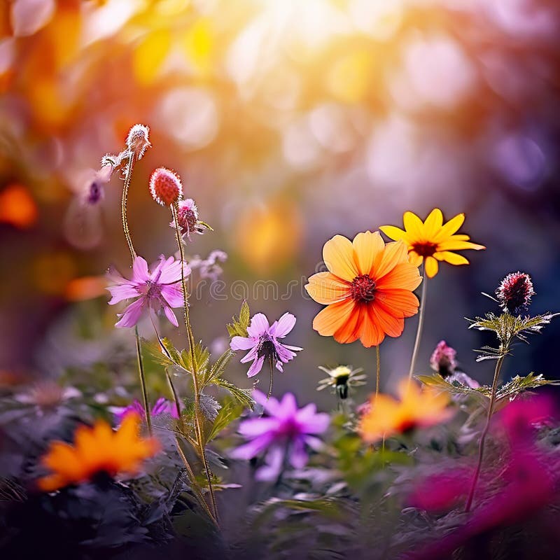 Colorful Wilderness: Captivating Wild Flowers on Nature Background, Eye ... Colorful Wilderness: Captivating Wild Flowers on Nature Background, Eye ...