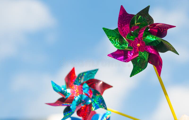 Colorful wind wheel stock photo. Image of sunlight, pinwheel - 34902180